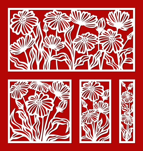 Floral Cutout Panel Royalty Free Vector Image - VectorStock