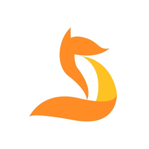 Nine tails fox logo icon Royalty Free Vector Image