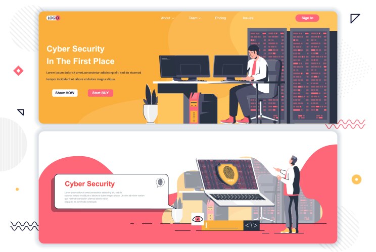 Cyber Security Theme Vector Images (over 310)