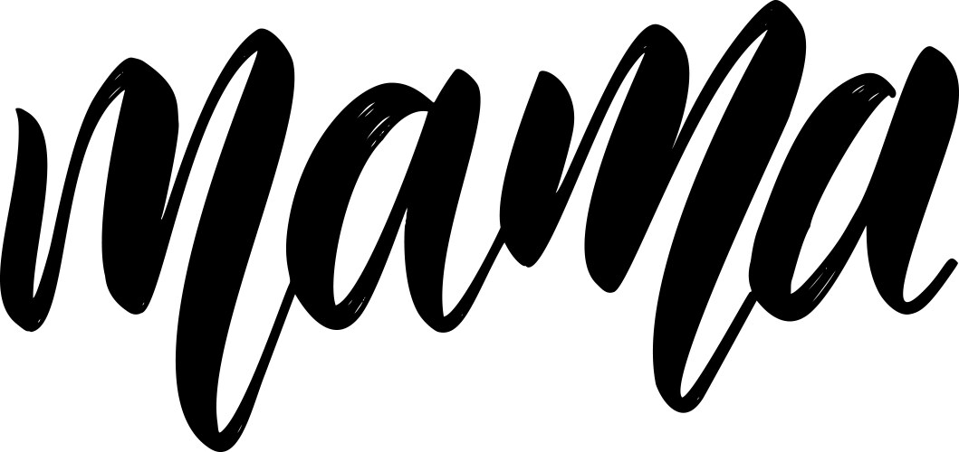 Mom power lettering phrase on white background Vector Image