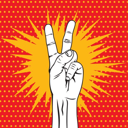 Popart fist3 Royalty Free Vector Image - VectorStock