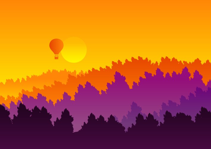 Sunset Scenery Vector Images (over 22,000)