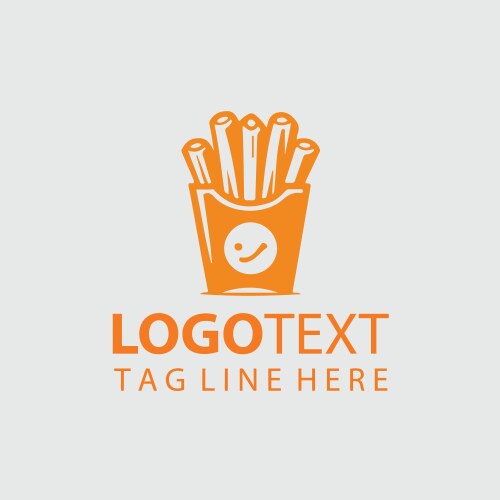French fries logo Royalty Free Vector Image - VectorStock