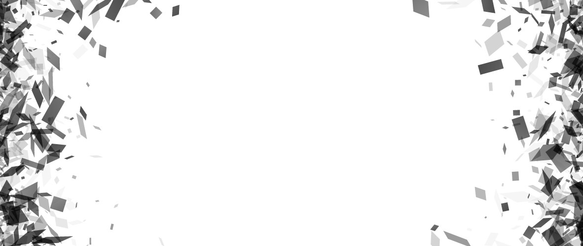 Grayscale shards frame Royalty Free Vector Image