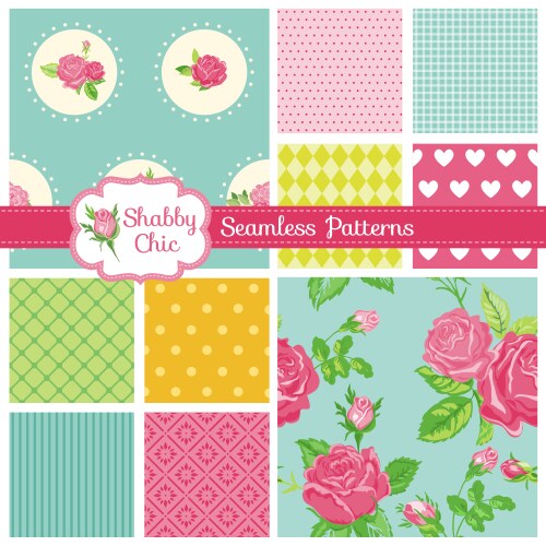 Floral pattern square backgrounds Royalty Free Vector Image