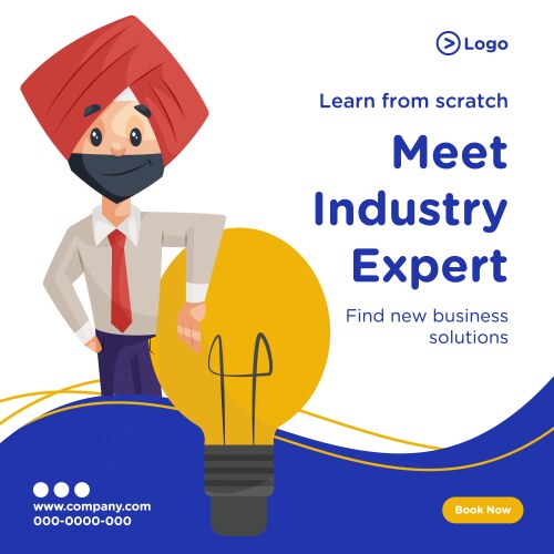 Flashlight banner with and ray of light Royalty Free Vector