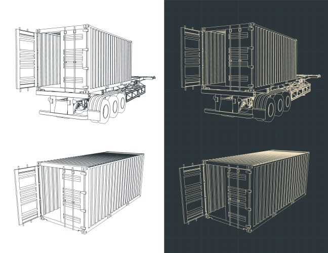 Electric winch drawings Royalty Free Vector Image