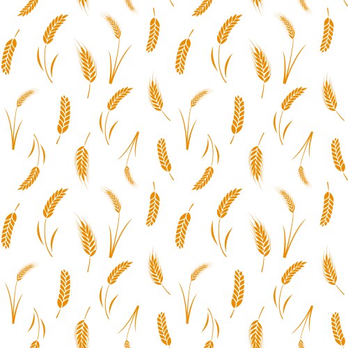 Cartoon wheat ears vertical stripes seamless Vector Image