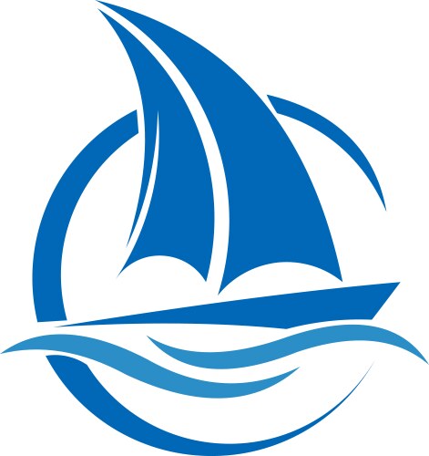Blue Sails Logo Sjabloon Summer Logo Sail Icon Blue And Yellow Colors