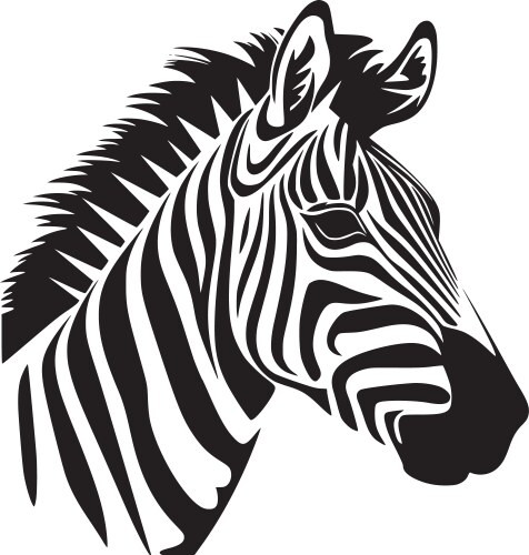 Dripping zebra silhouette Royalty Free Vector Image