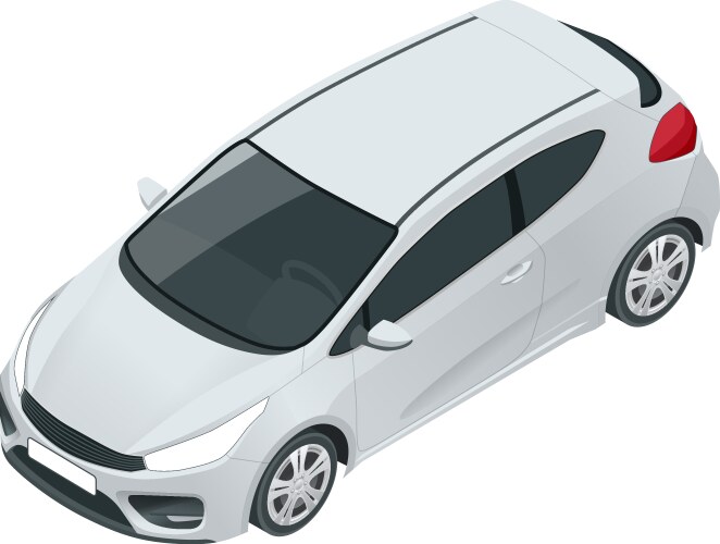 Car template on white background compact Vector Image