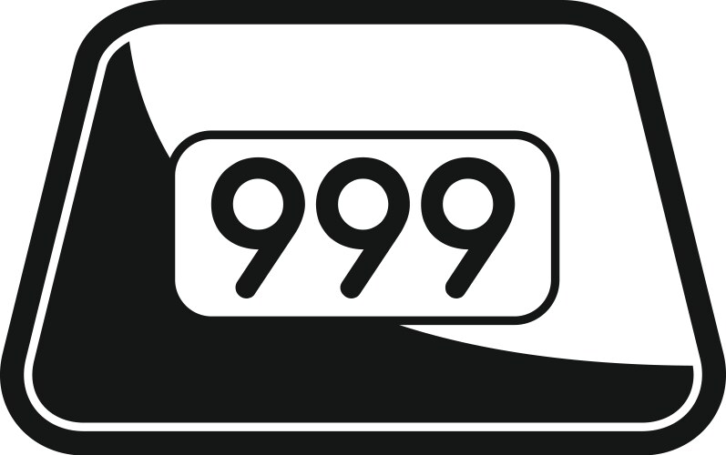 Mechanical flip scoreboard showing number 999 Vector Image
