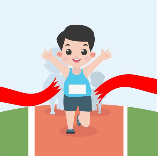 Cartoon of Kids Running Race Vector Images (over 900)