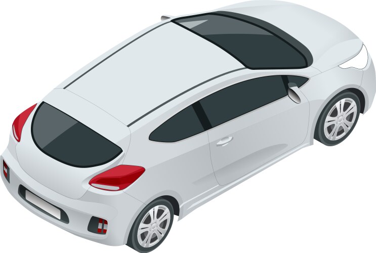 Car template on white background compact Vector Image