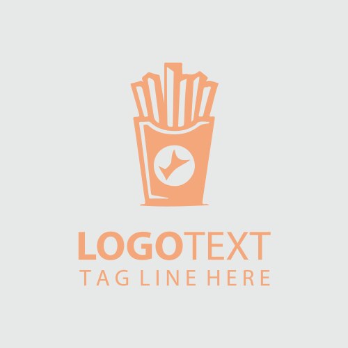 French fries logo Royalty Free Vector Image - VectorStock