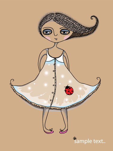 Girl Ladybug Vector Images (over 1,000)
