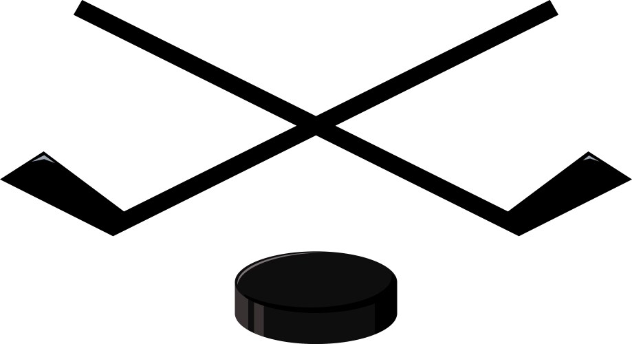 Crossed hockey sticks Vector Images & Graphics for Commercial Use ...