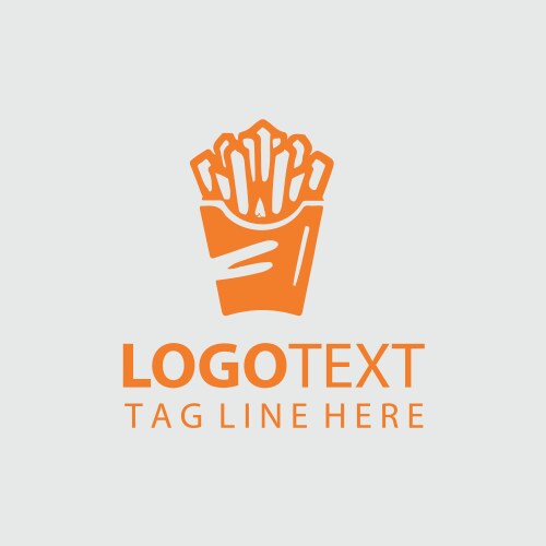 French fries logo Royalty Free Vector Image - VectorStock