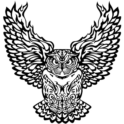 Owl Black and White Vector Images (over 34,000)