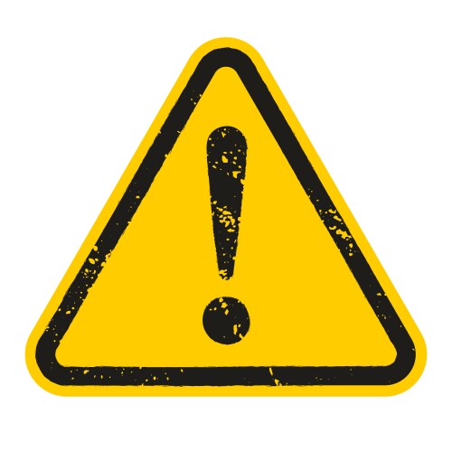 Grunge danger sign isolated on white background Vector Image