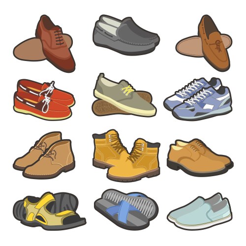 Mans shoes Royalty Free Vector Image - VectorStock