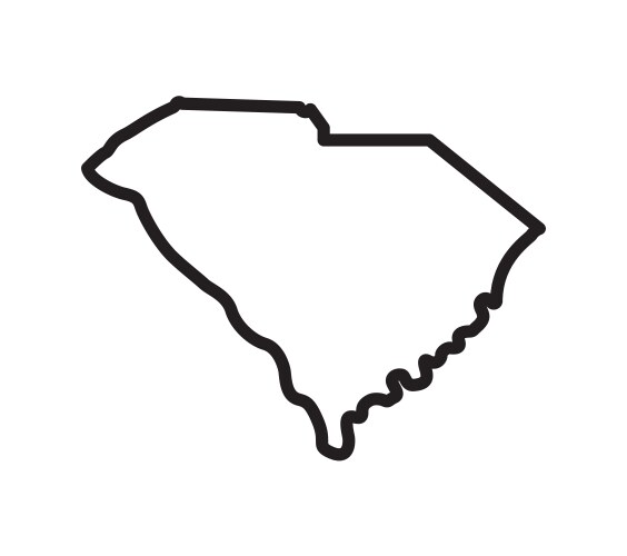 South carolina state outline Vector Images & Graphics for Commercial ...