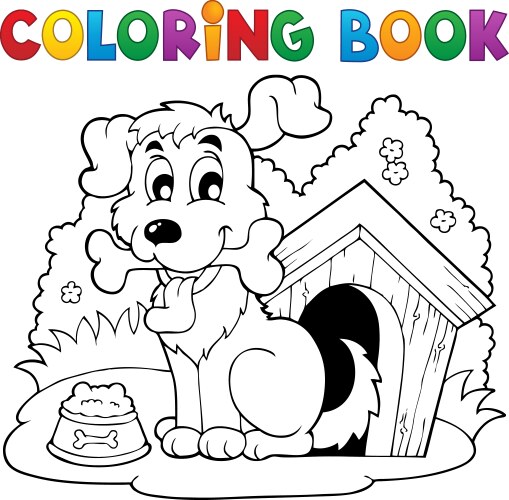 Dog reading book Royalty Free Vector Image - VectorStock