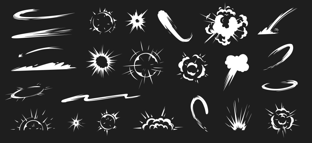 Cartoon explosion effect comic energy blast Vector Image