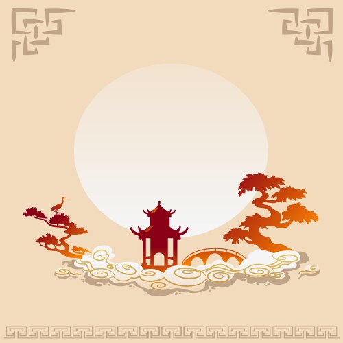 Abstract asian background Royalty Free Vector Image