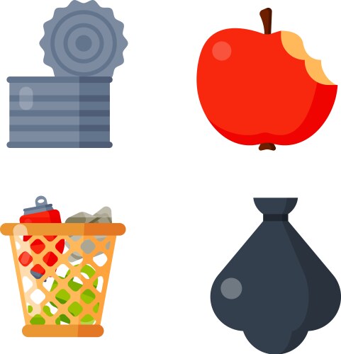 Paper trash icons collection Royalty Free Vector Image