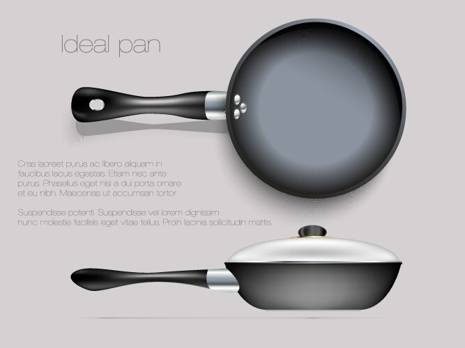 Frying pan Royalty Free Vector Image - VectorStock