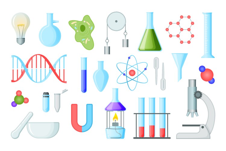 Lab equipment filled with chemical Royalty Free Vector Image