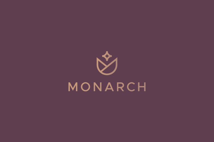 Logo monarch Royalty Free Vector Image - VectorStock
