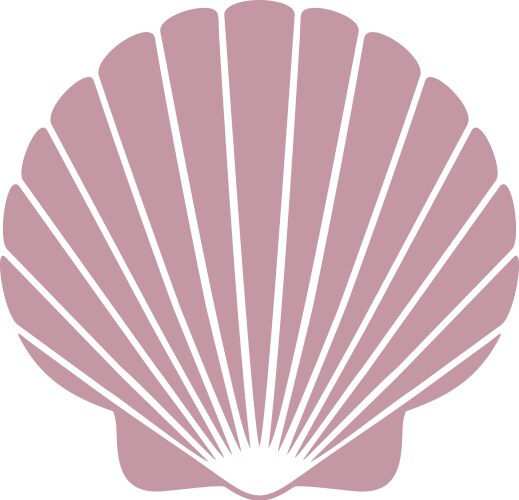 Pink seashell with pearl Royalty Free Vector Image
