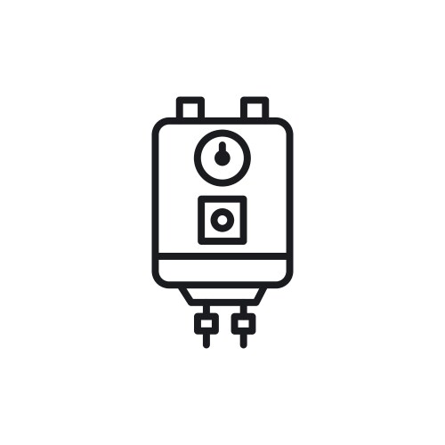 Gas boiler icon symbol on white background Vector Image