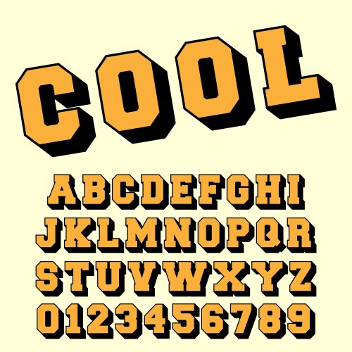 Old School Numbers Vector Images (over 3,200)
