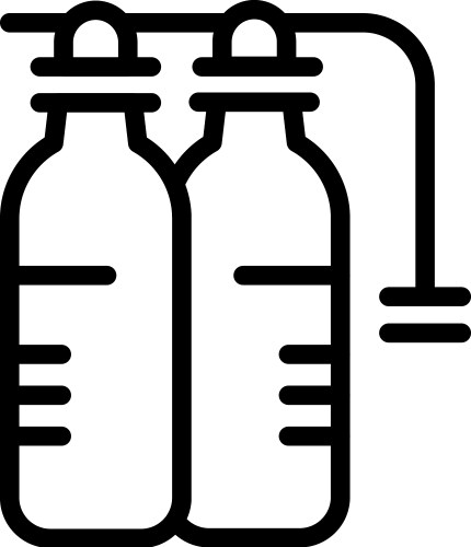 Oxygen tank icon showing scuba diving equipment Vector Image