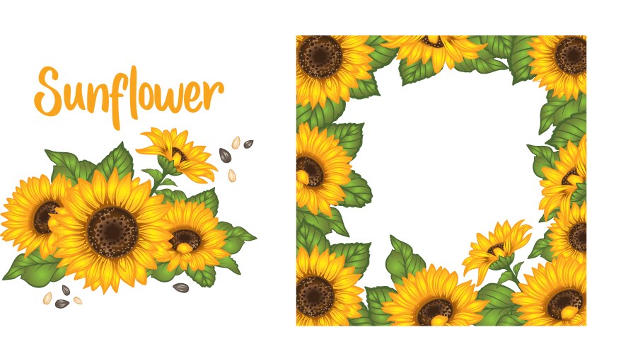 Sunflowers background Royalty Free Vector Image