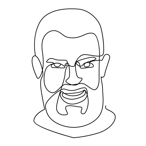 One line drawing Royalty Free Vector Image - VectorStock