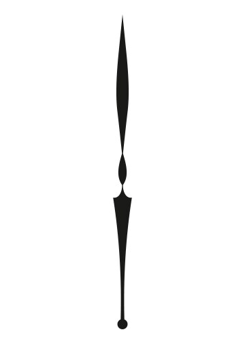 Clock pointer arrow black silhouette chronometer Vector Image