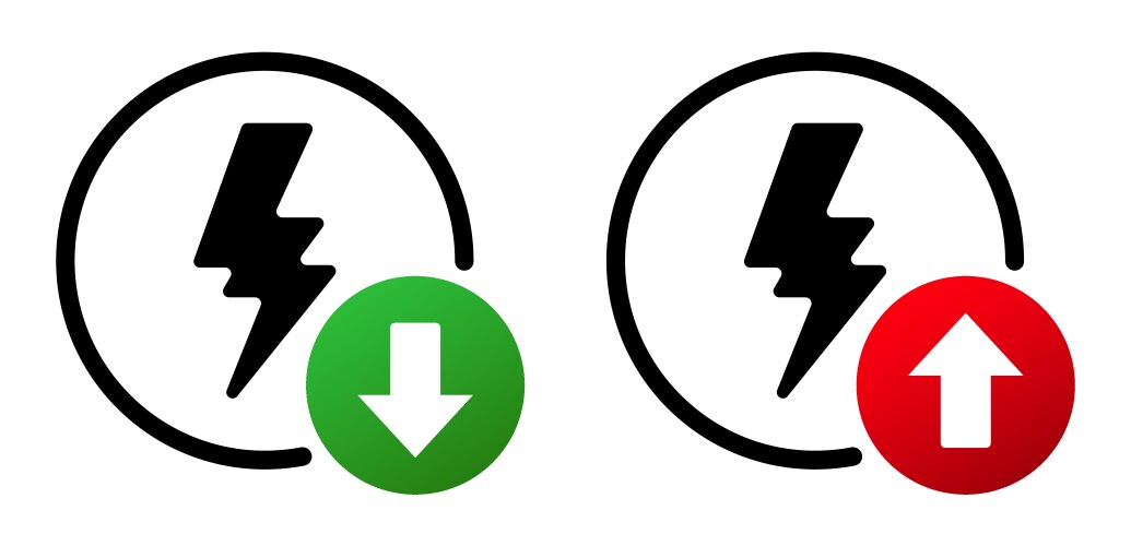 Battery charge dynamic power flash logo Royalty Free Vector