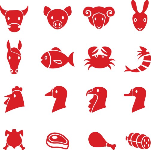 Milk meat and fish borders Royalty Free Vector Image