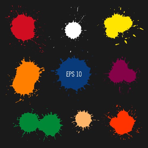 Paint drops Royalty Free Vector Image - VectorStock