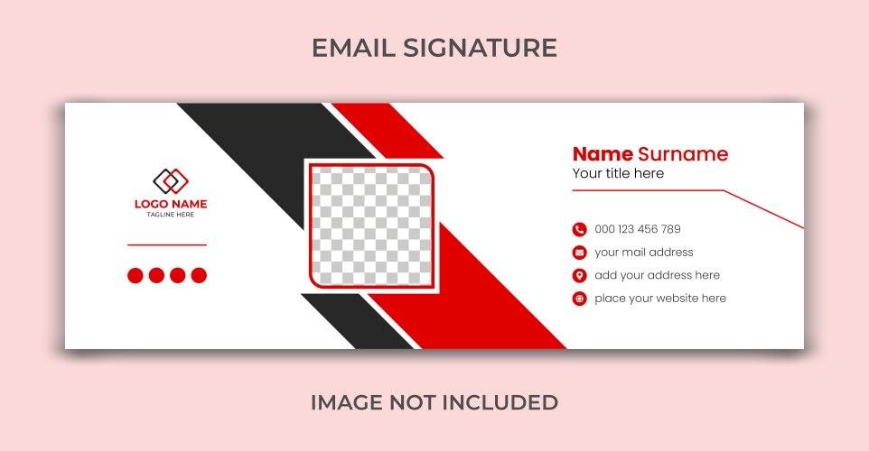 Email signature template or cover banner design Vector Image