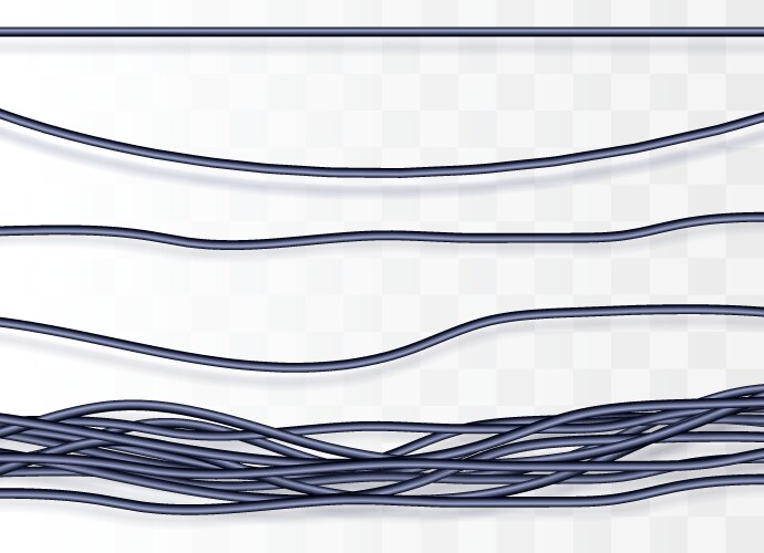 Realistic electrical wire set electricity Vector Image