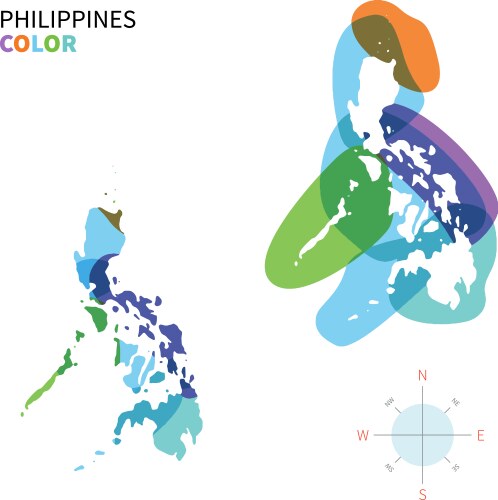 Map of philippines Royalty Free Vector Image - VectorStock