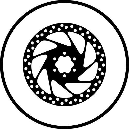 Motorcycle brake disc isolated Royalty Free Vector Image