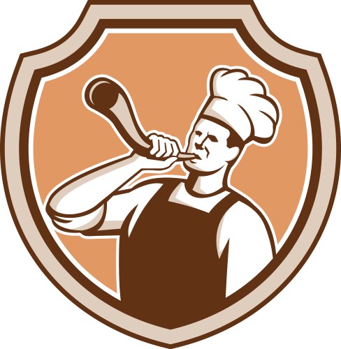Cook chef logo or label restaurant concept Vector Image