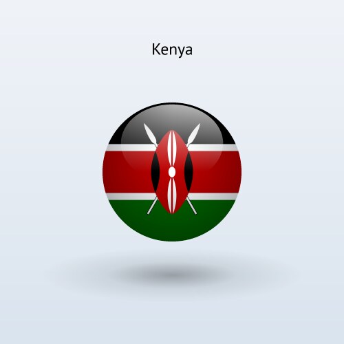 Kenyan flag wavy background Royalty Free Vector Image