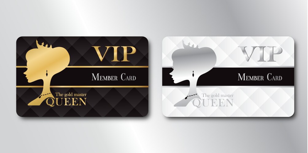 Vip golden and platinum card template Royalty Free Vector